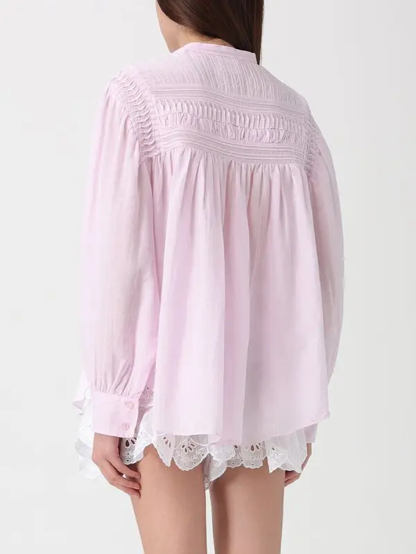 Isabel Marant Étoile Pintucked Long Sleeve Button-up Blouse - No
