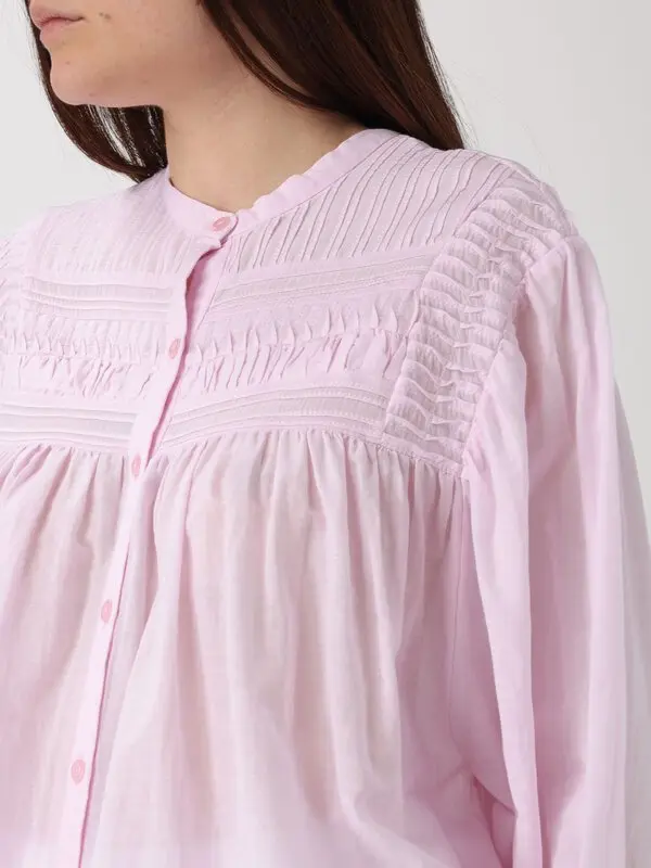 Isabel Marant Étoile Pintucked Long Sleeve Button-up Blouse - No