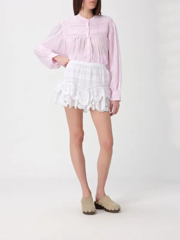 Isabel Marant Étoile Pintucked Long Sleeve Button-up Blouse - Pink