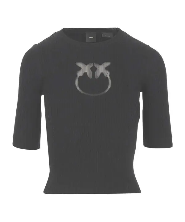 Pinko Logo Detailed Cropped Jumper