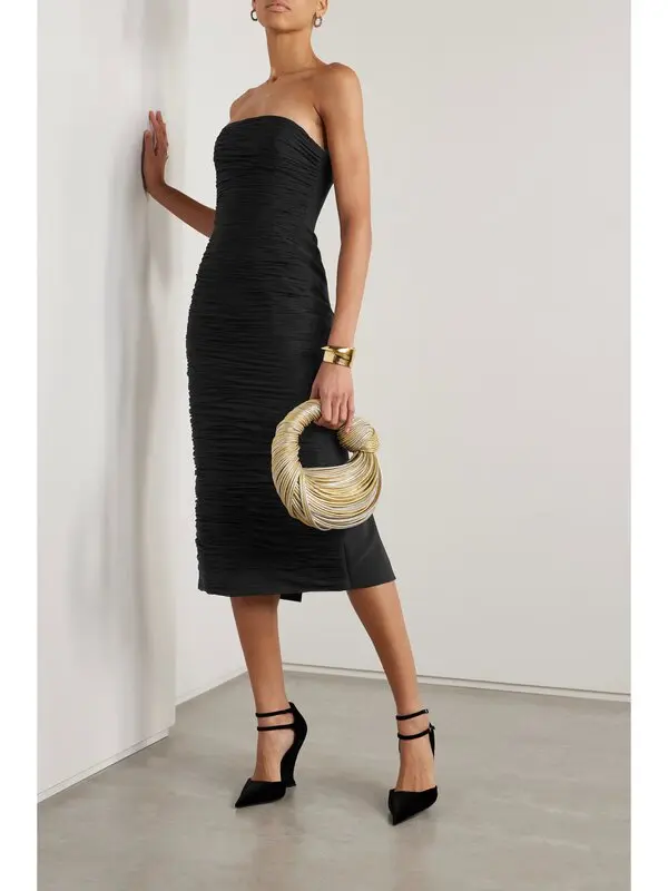 Carolina Herrera Strapless Midi Dress
