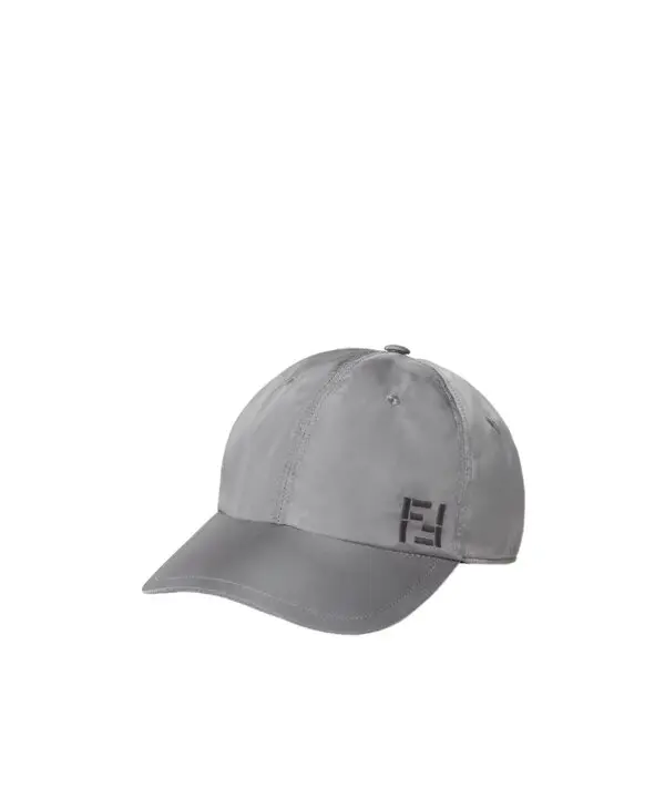 Fendi Baseball Cap With Ff Logo - Grey