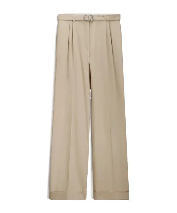 Dior Belted Flared Pants - Nude