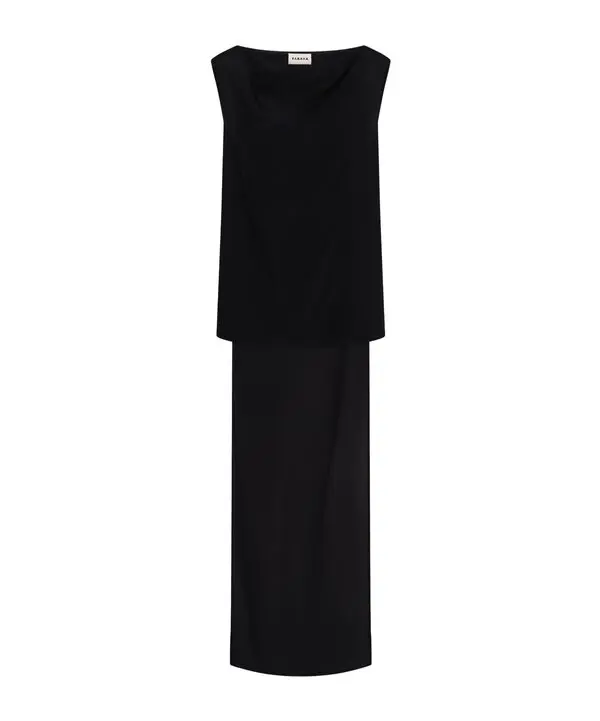 P.a.r.o.s.h Sleeveless Drape Detailed Dress