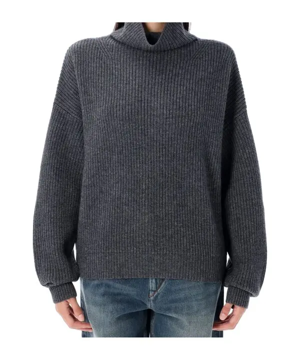 Isabel Marant Étoile High Neck Ribbed Long Sleeve Sweater