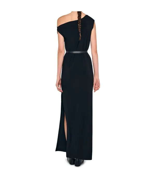 Norma Kamali One-shoulder Draped Maxi Dress - Black