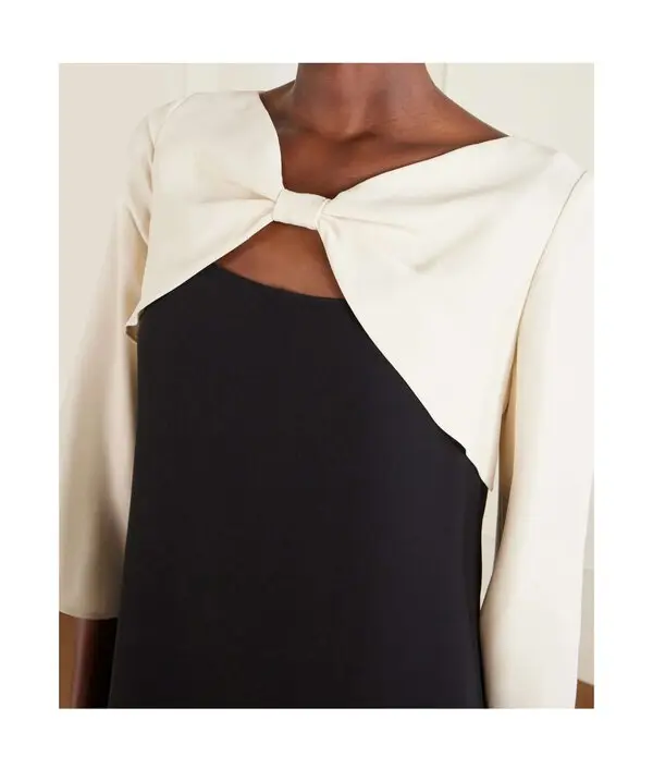 Valentino Garavani Color Block Bow Detail Dress
