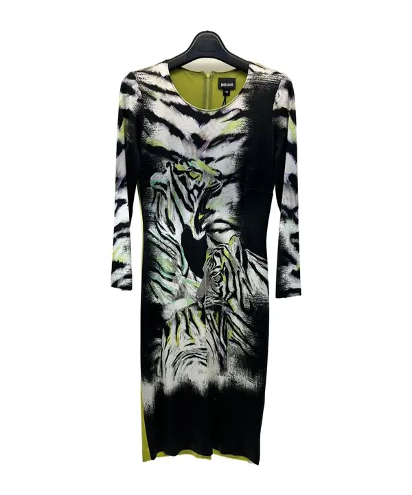 Just Cavalli Long Sleeve Printed Dress