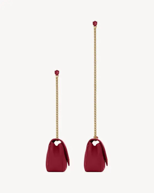 Saint Laurent Loulou Matelassé Small Shoulder Bag - Deep Red
