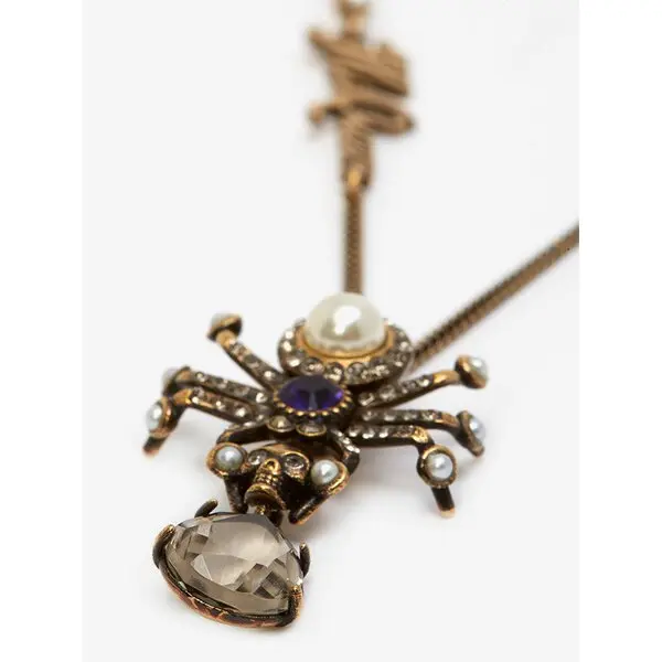 Alexander McQueen Spider Skull Pendant Necklace