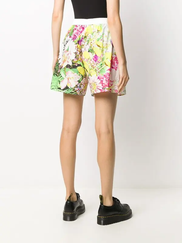 Moschino Floral Printed Wide-legged Shorts