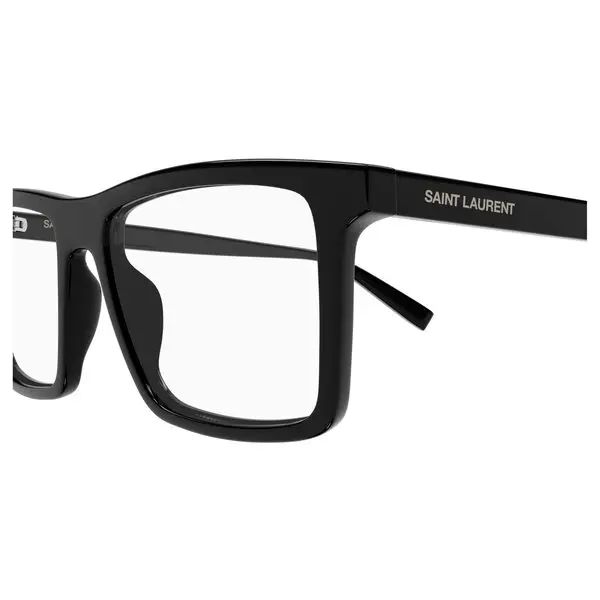 Saint Laurent Rectangle Full Rim Eyeglasses - Black