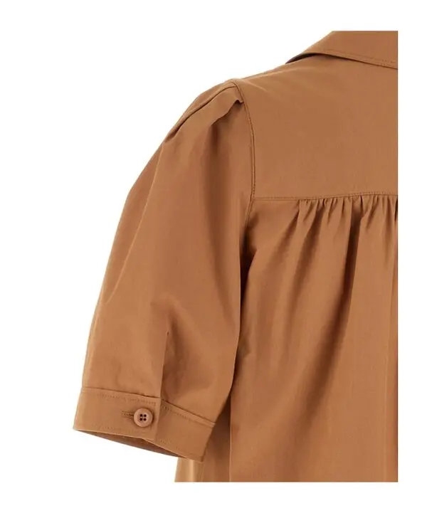 Chloé Cotton Poplin Shirt With Short Sleeves - No