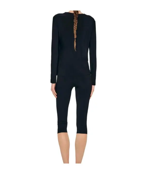 Norma Kamali Cropped Long Sleeve T-shirt