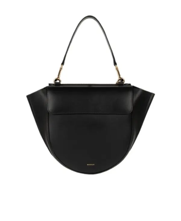 WANDLER Logo Embossed Shoulder Bag - Black