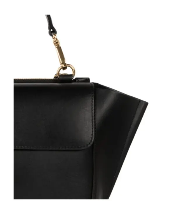 WANDLER Logo Embossed Shoulder Bag - Black