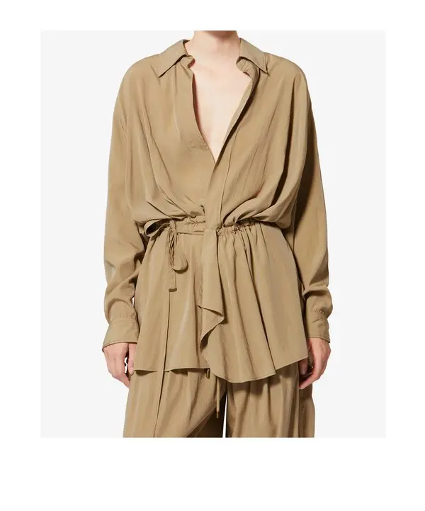 Isabel Marant Étoile Keren Jacket With Tie Detail - Khaki