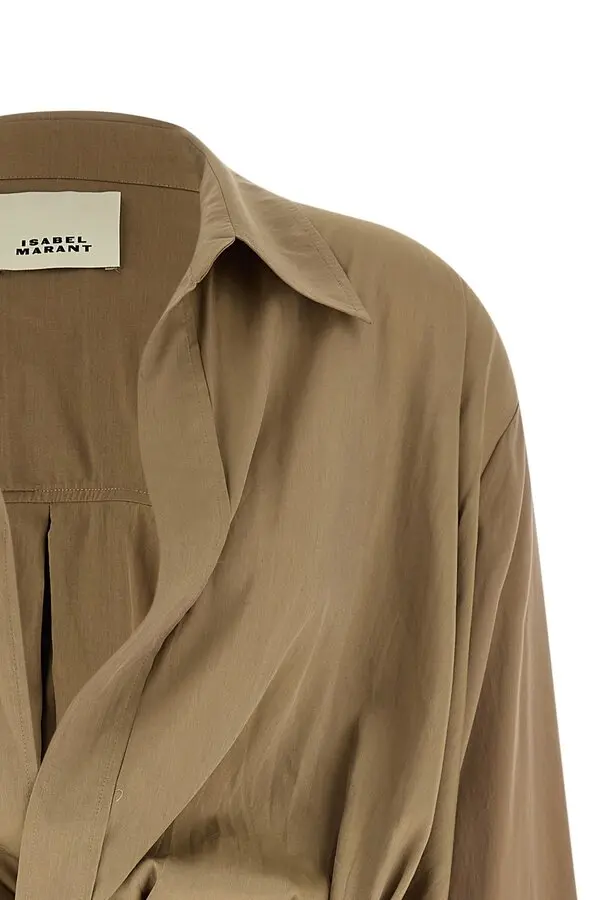 Isabel Marant Étoile Keren Jacket With Tie Detail - Khaki