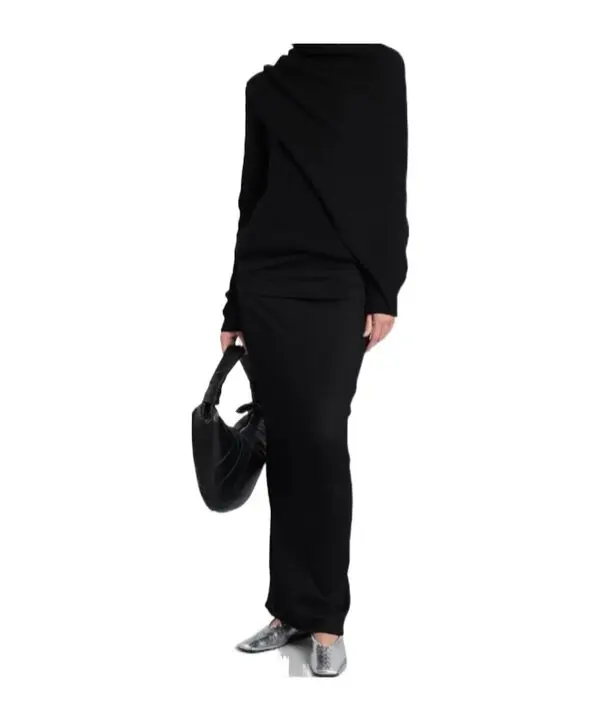 ENTIRE STUDIOS Draped Knit Jumper With Tie Detail Collar