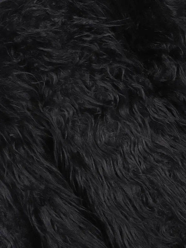 Balenciaga Belted Faux Fur Shawl Lapel Jacket
