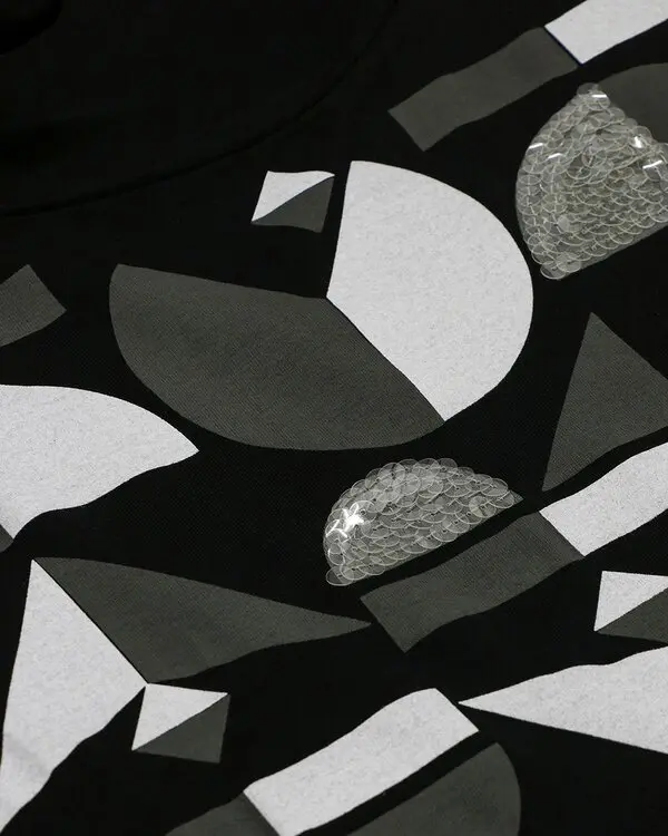 Iceberg Sleeveless Geometric Print T-shirt - Black