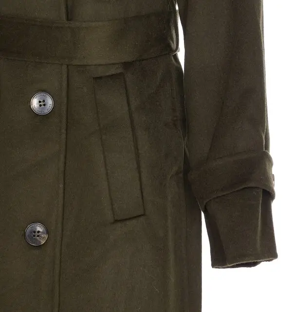 Michael Kors Double-breasted Belted Trench Coat - Green