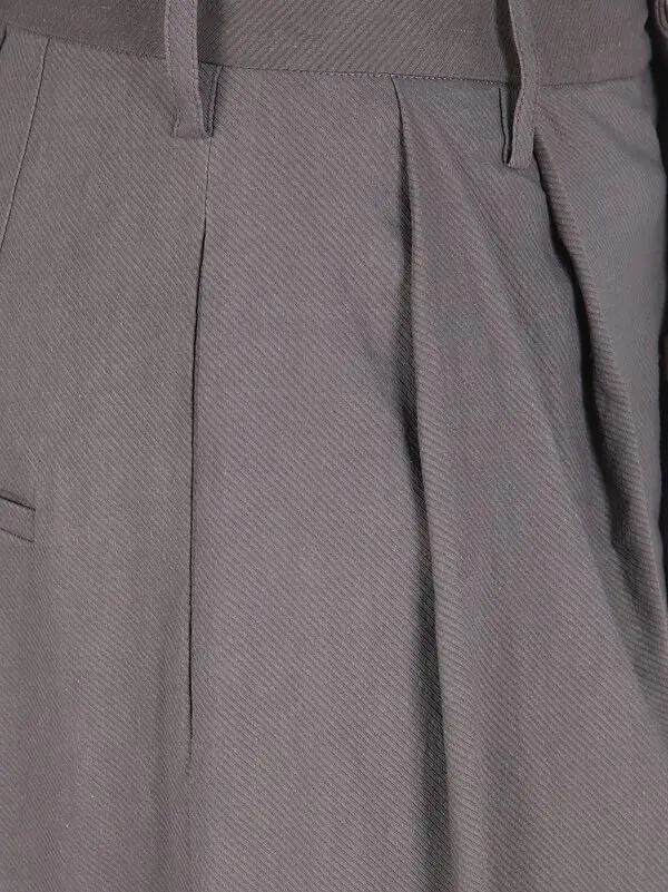 UMA WANG Wide Leg Pleated Trousers - Dark Grey