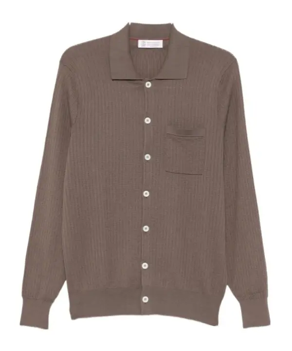 Brunello Cucinelli Ribbed-knit Button-up Cardigan - Green