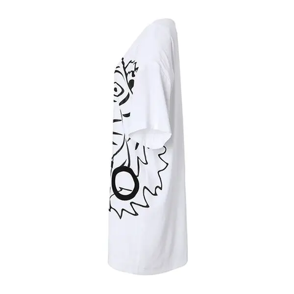 Kenzo Printed Logo T-shirt Dress - White