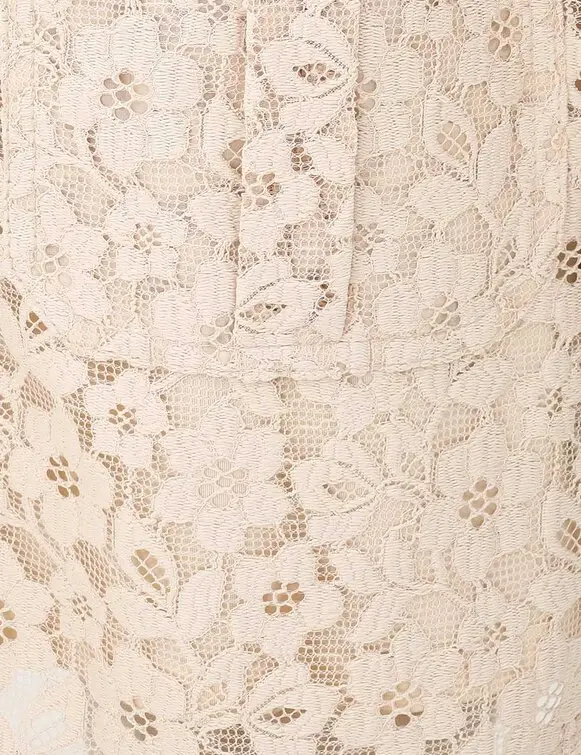 Zimmermann Floral-lace" Belted Mini Dress - Cream