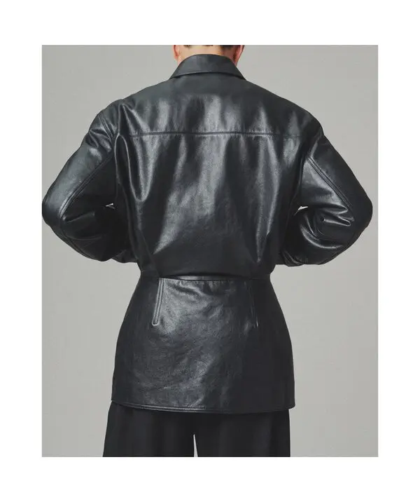 Jacquemus The Gardian Button-up Leather Jacket