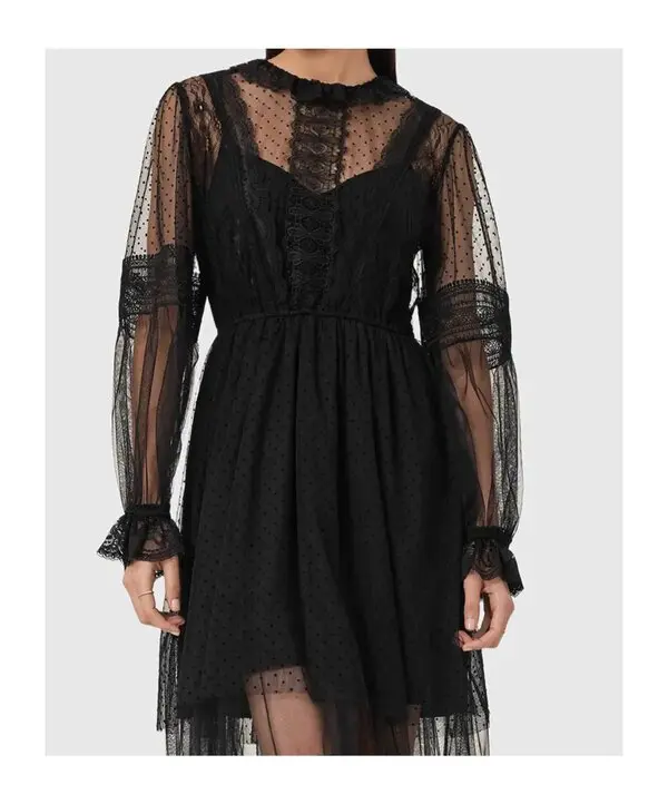 ALLSAINTS Nita Sheer Tiered Maxi Dress