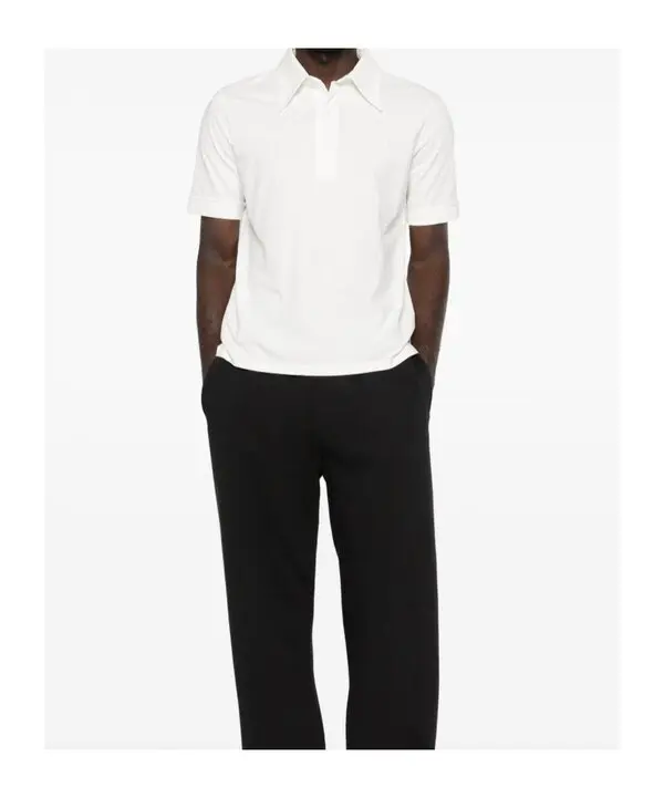 MAISON MARGIELA Short Sleeve Logo-embroidered Polo Shirt
