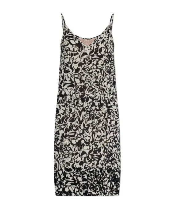 Dries Van Noten Sleeveless V-neck Dress - Black