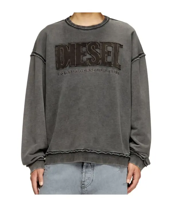 DIESEL® S-boxt-raw-v1 Sweatshirt - Dark Gray