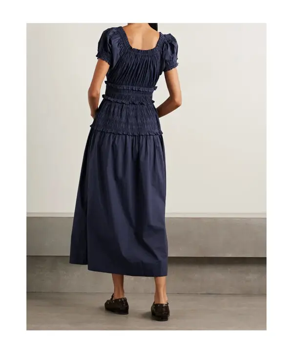 DÔEN Ruffled Scoop Neck Dress