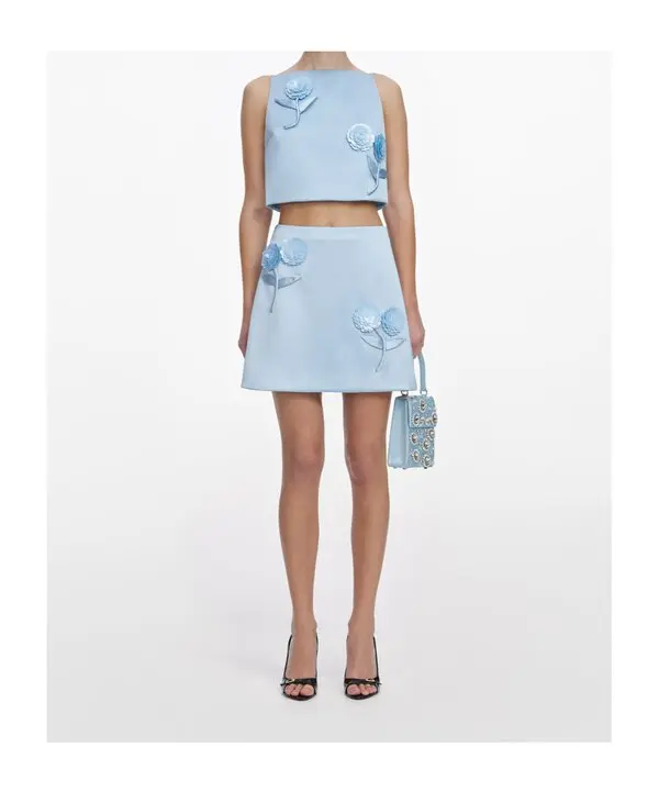 SELF-PORTRAIT 3d Floral Embellished Sleeveless Top