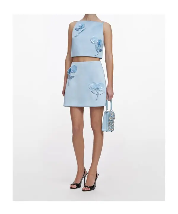 SELF-PORTRAIT 3d Floral Embellished Sleeveless Top