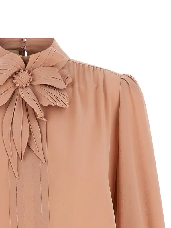 Valentino Garavani Pleated Blouse With Bow Detail