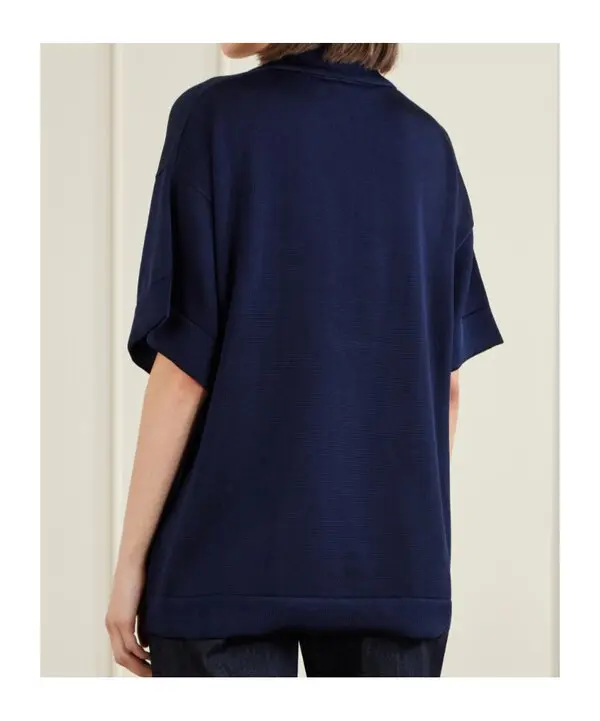 JIL SANDER Knitted Polo Shirt With Lapel Collar
