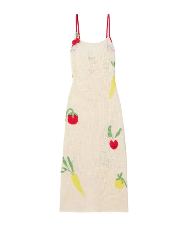 Staud Adeline Crochet Dress - Ivory
