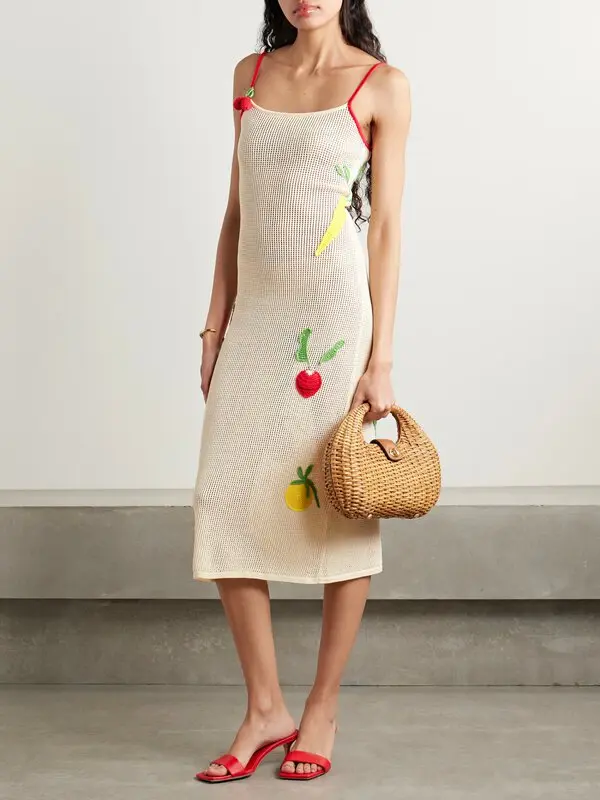 Staud Adeline Crochet Dress