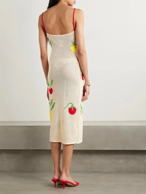 Staud Adeline Crochet Dress