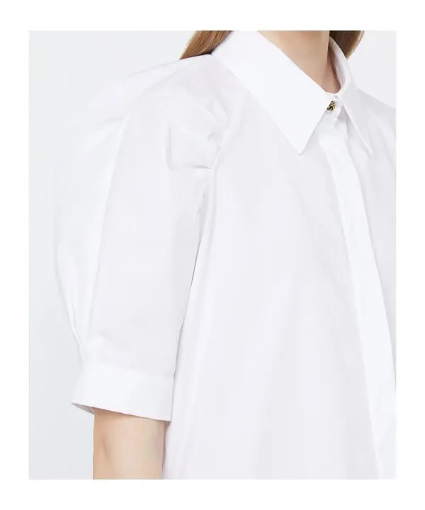 Max Mara Amore Ruched Short-sleeved Shirt - Optical White