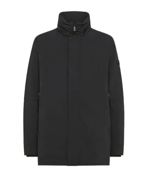 Peuterey Logo Patch Hooded Jacket - Black