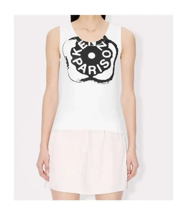 Kenzo Boke Flower 2.0 Rib Tank Top - White