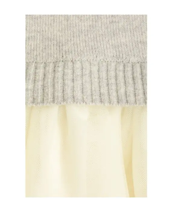 SELF-PORTRAIT Embellished Collar Tulle Dress