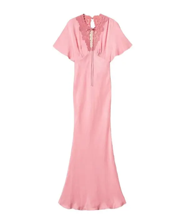 TWINSET Short-sleeve Maxi Dress - Pink