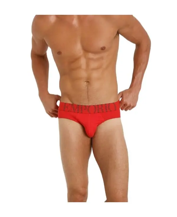 Emporio Armani Logo Detail Panties - Brown