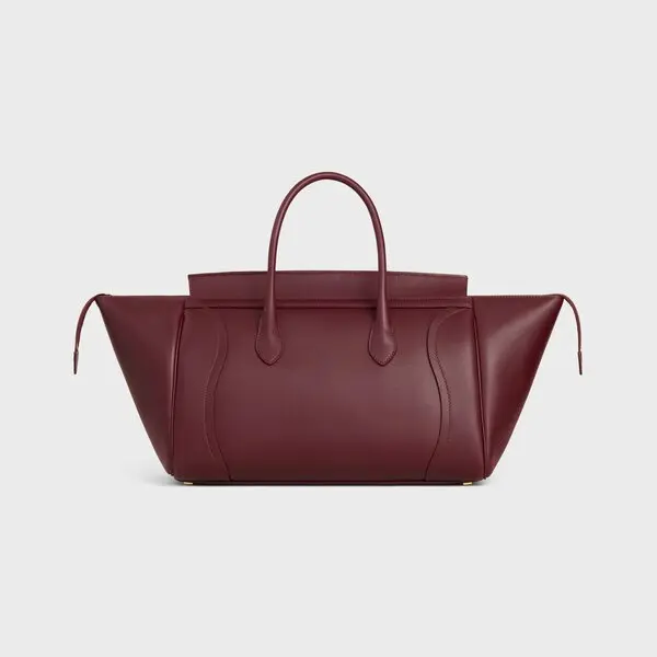 Celine Luggage Bag In Grained Calfskin - Red